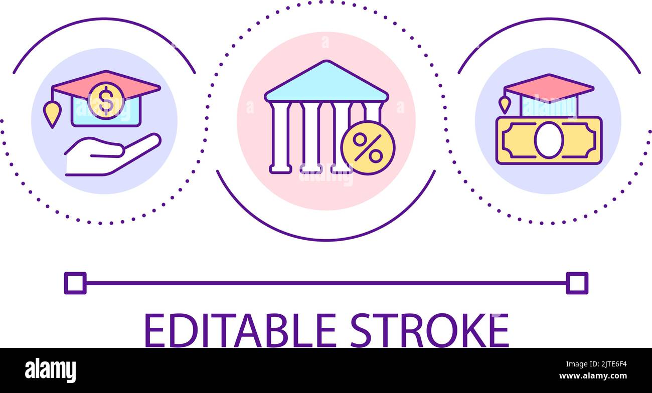 Federal student loans loop concept icon Stock Vector Image & Art - Alamy