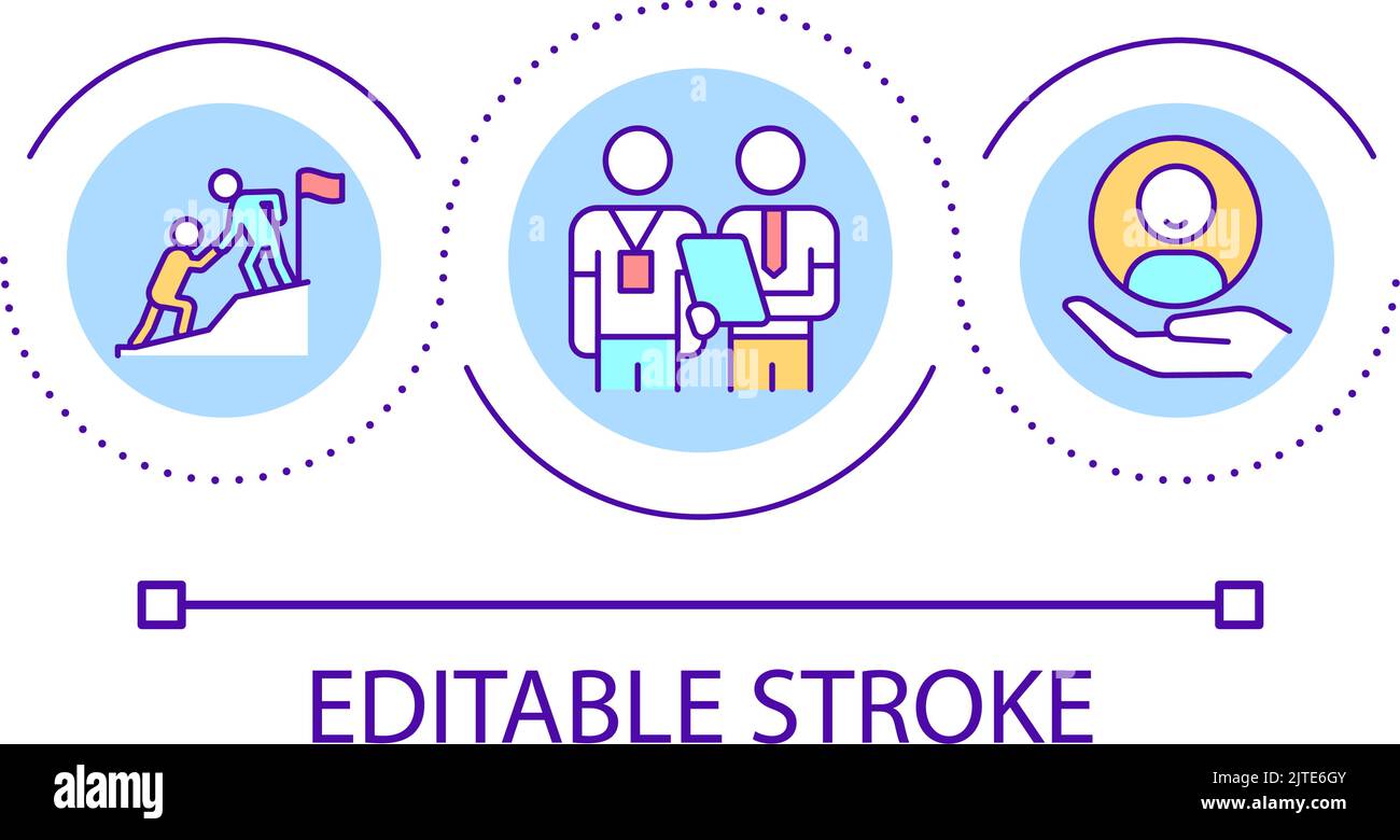 Mentorship in workplace loop concept icon Stock Vector Image & Art - Alamy Mentorship in workplace loop concept icon Stock Vector Image & Art - Alamy