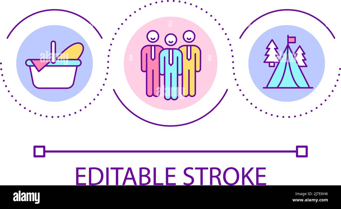 Corporate outdoors activity loop concept icon Stock Vector Image & Art ...