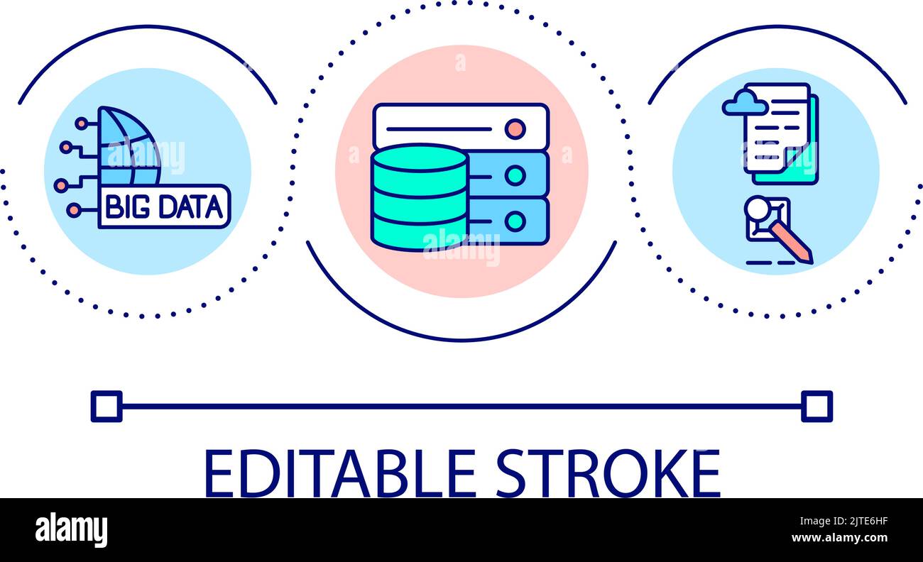 Big data analytics and storage loop concept icon Stock Vector Image & Art - Alamy