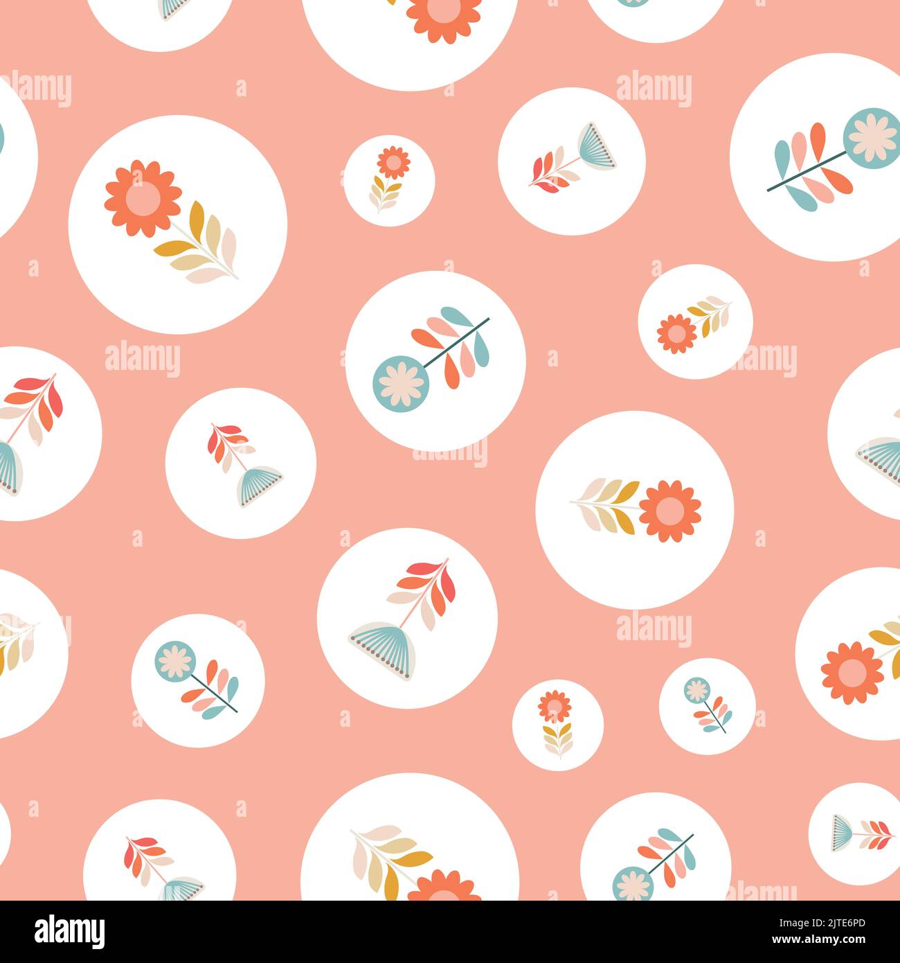 Retro flowers seamless vector Stock Vector Images - Alamy