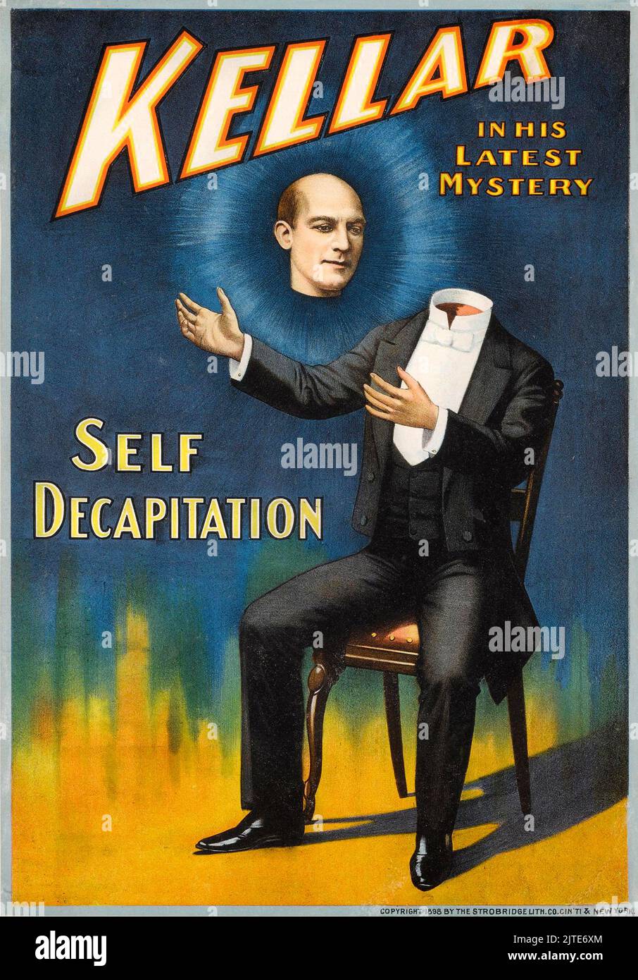 Vintage 1920s Magician Poster - Kellar. In his latest Mystery - Self ...