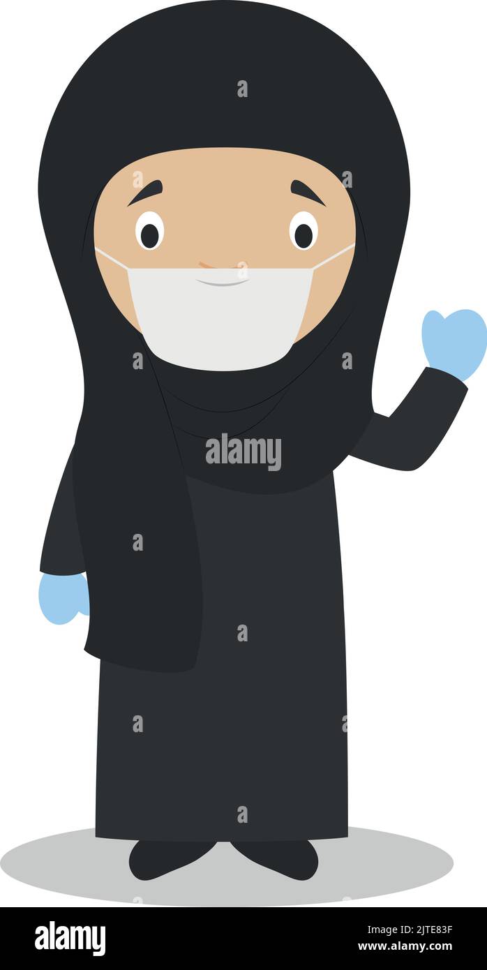 Muslim arab woman vector character Cut Out Stock Images & Pictures - Alamy