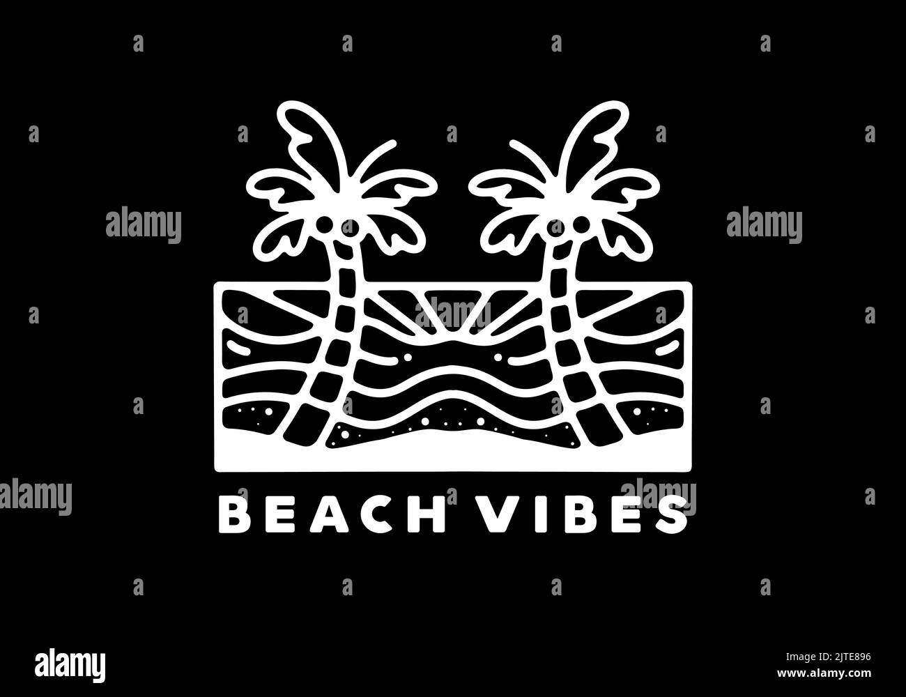 White black sand beach Stock Vector Images - Alamy