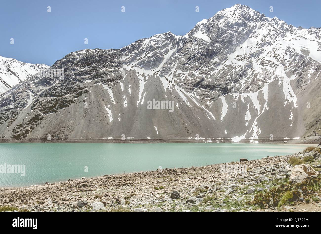 The Cajon Del Maipo, Embalse el Yeso, Chile Stock Photo - Alamy