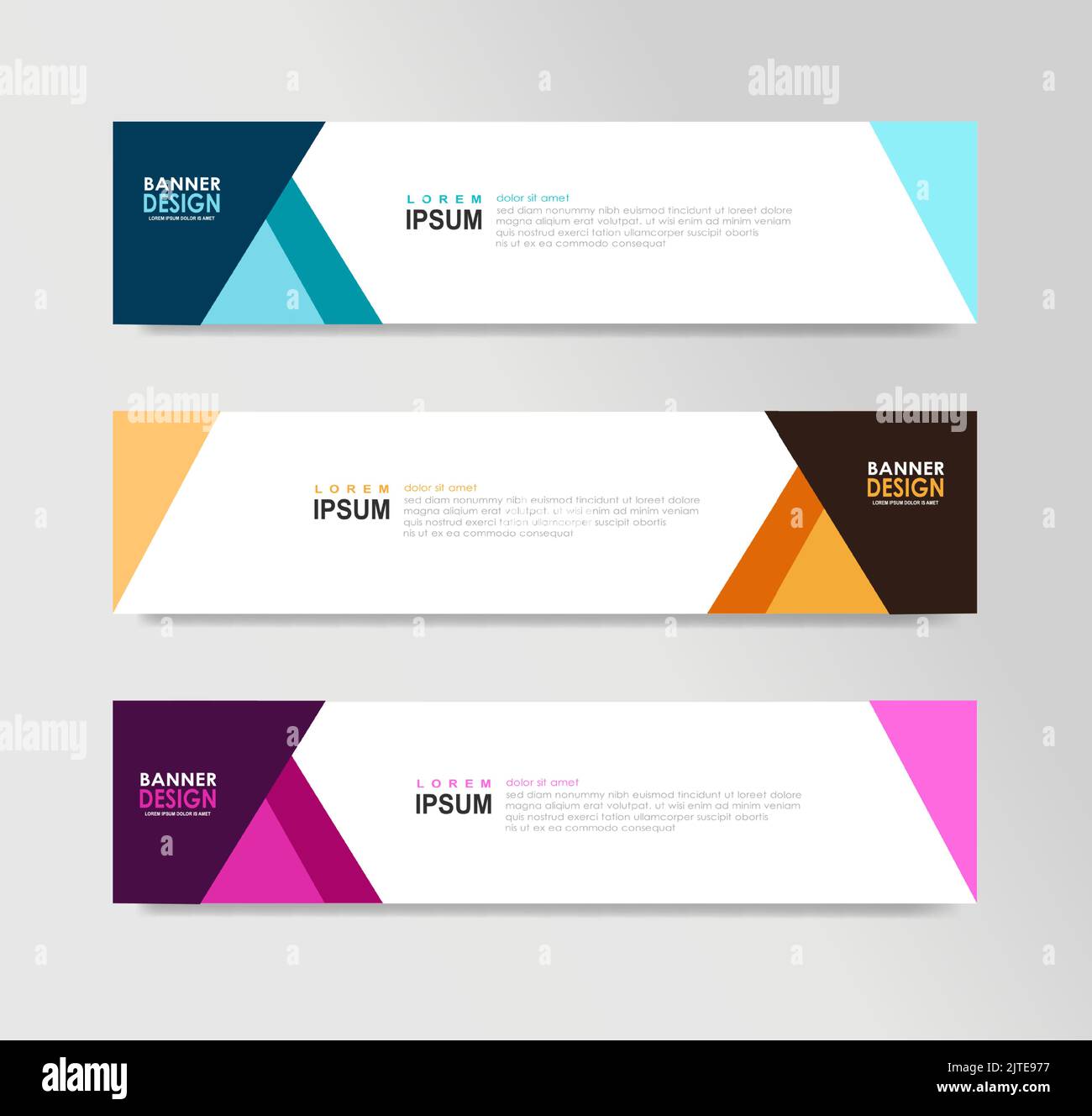 The horizontal web banners for website header, flyer invitation with ...