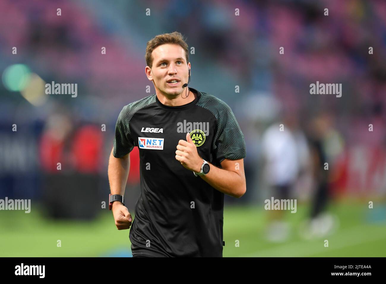 The Referee of the match Matteo Marcenaro of the Genoa Section during ...