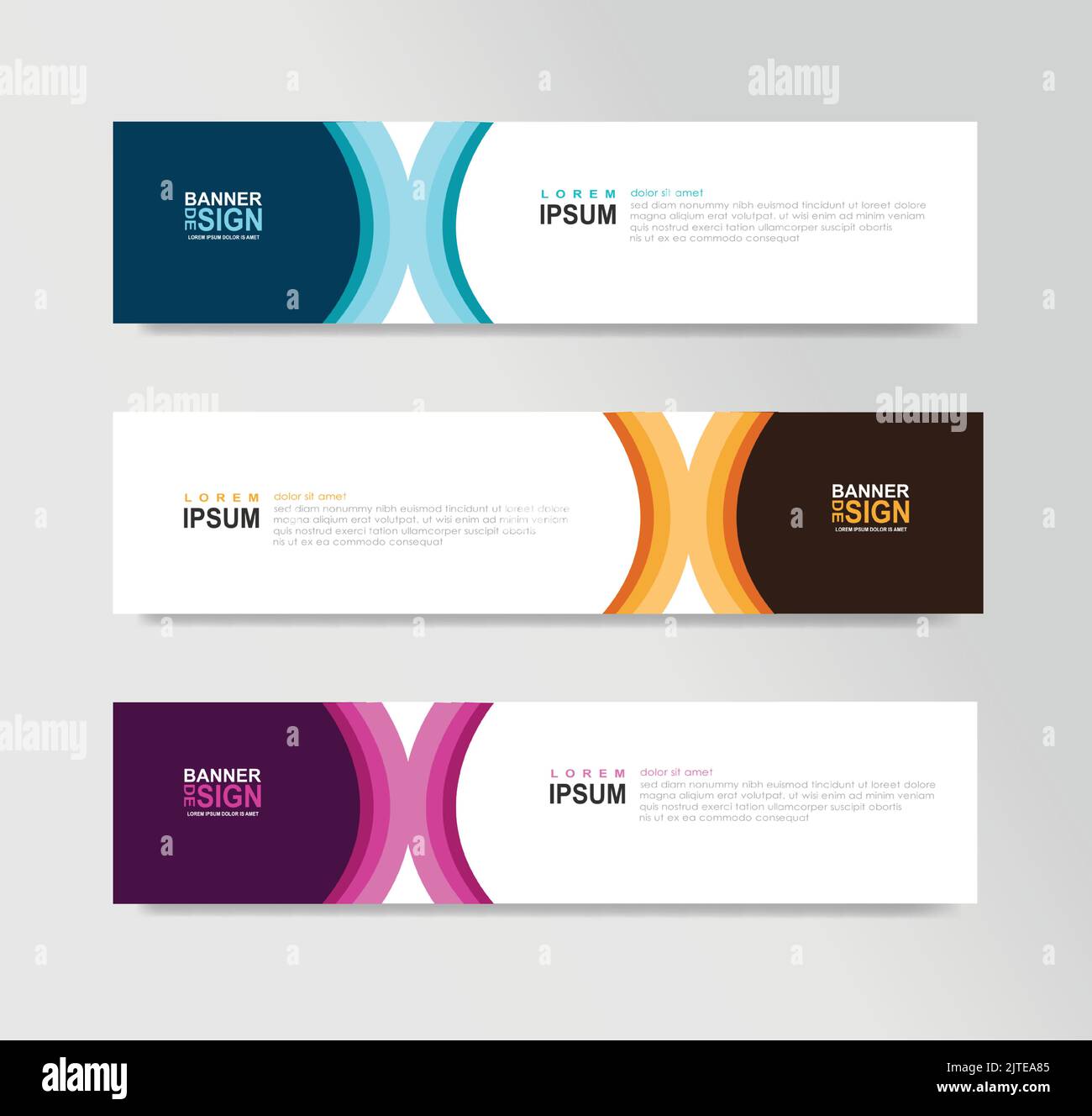 The horizontal web banners for website header, flyer invitation with ...