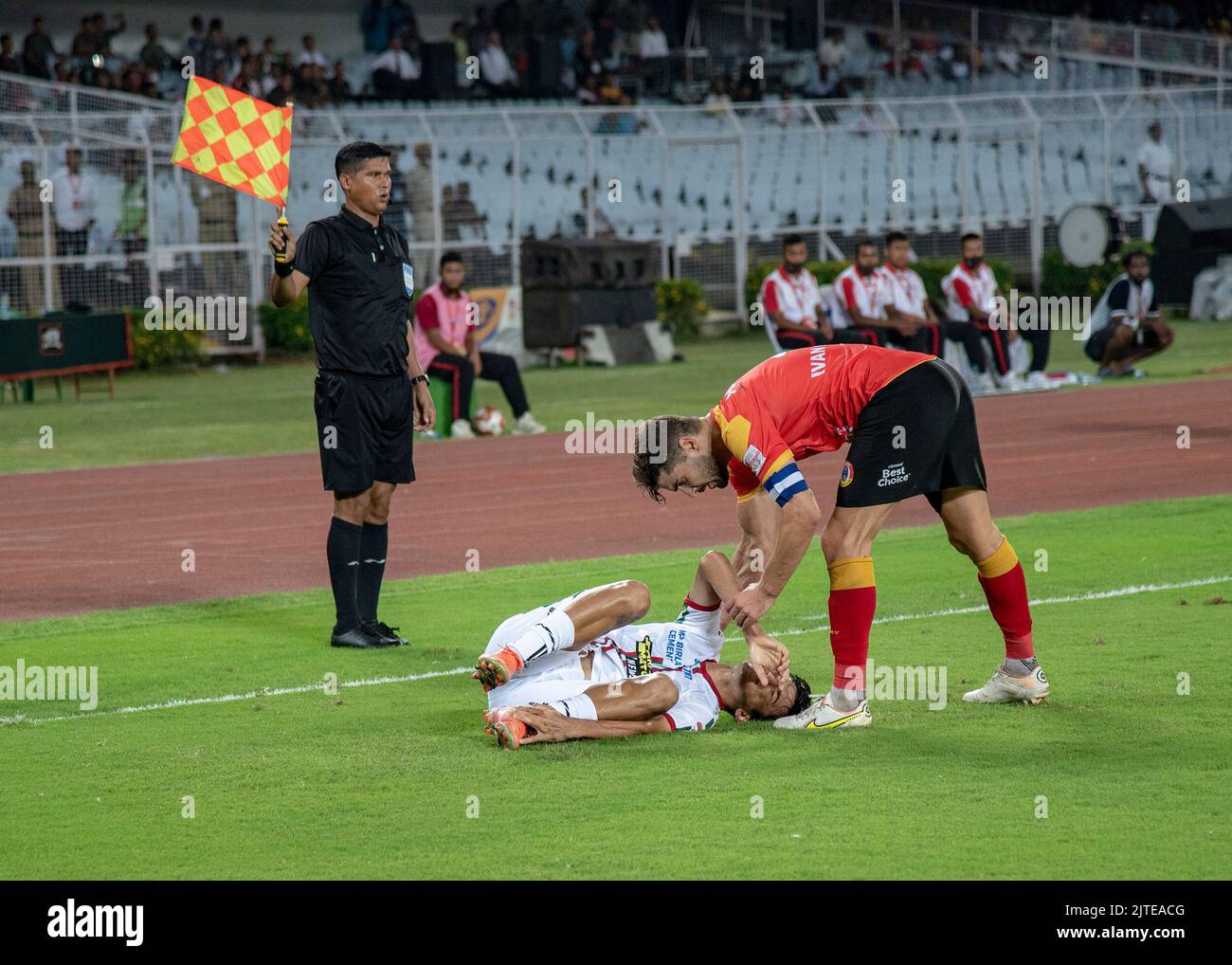 Kolkata, India. 28th Aug, 2022. Different moments of Group-B match of ...