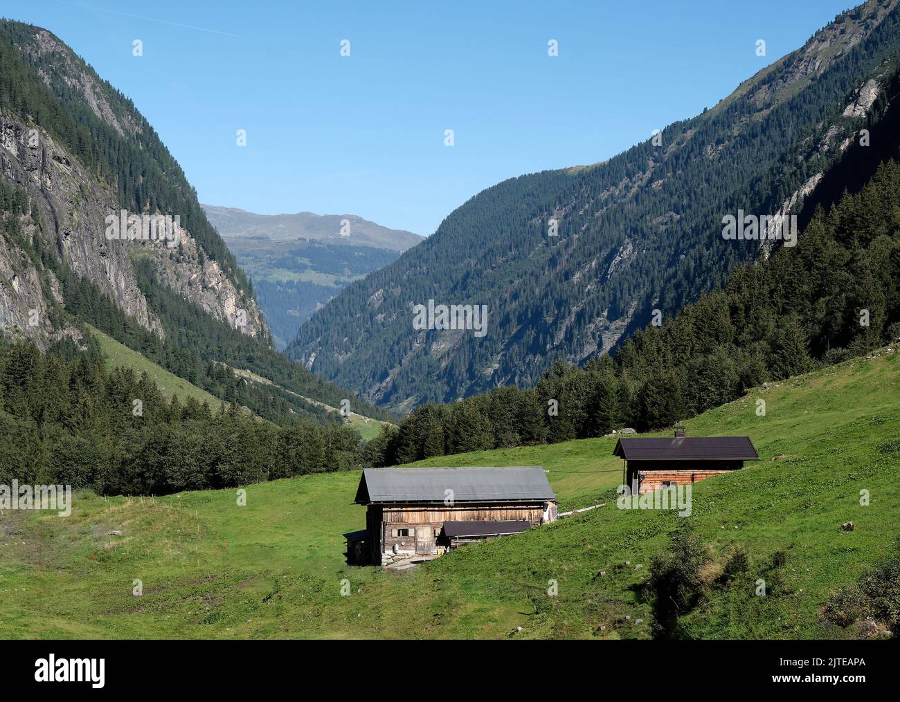 Mountain hut in Zillertal Austria Stock Photo - Alamy