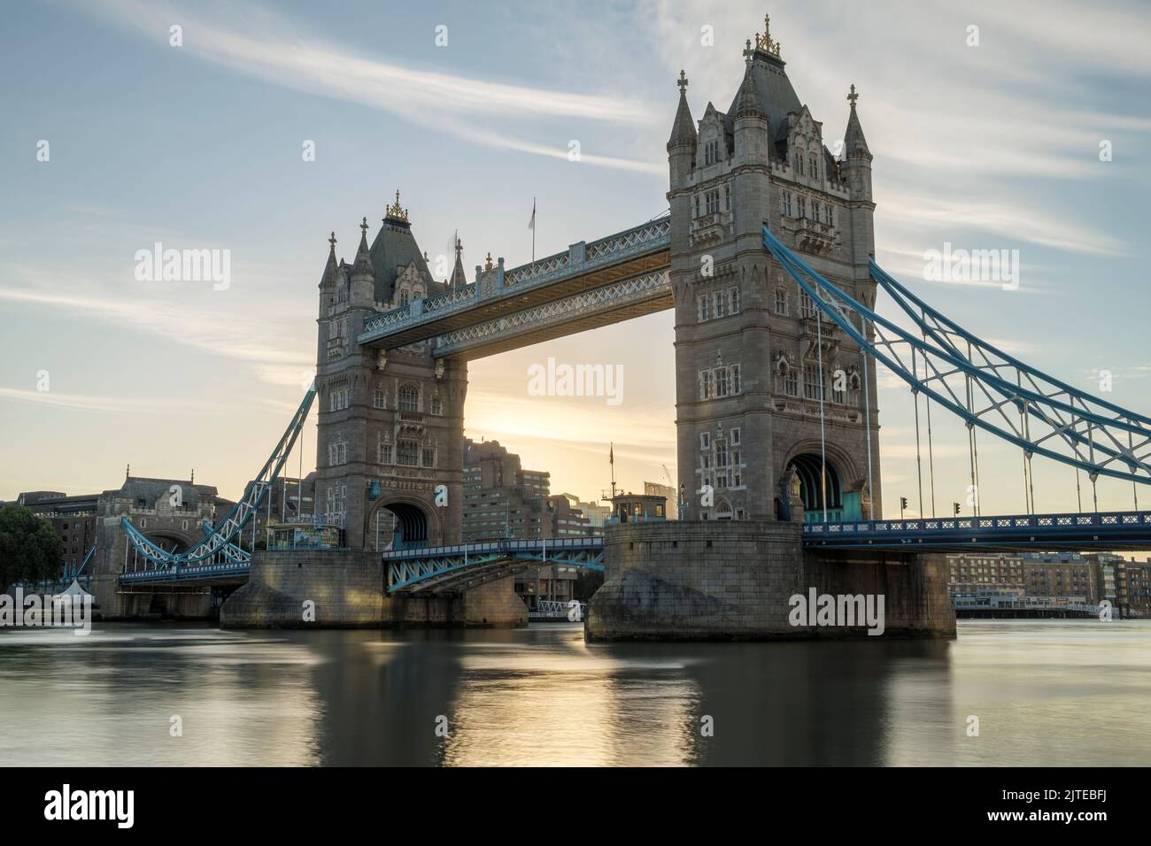 Morning golden hour at Tower Bridge London Stock Photo - Alamy
