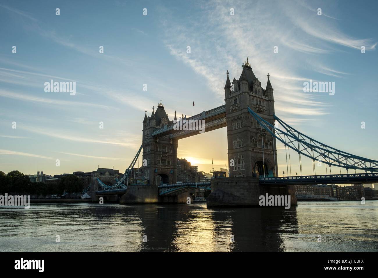 Morning golden hour at Tower Bridge London Stock Photo - Alamy