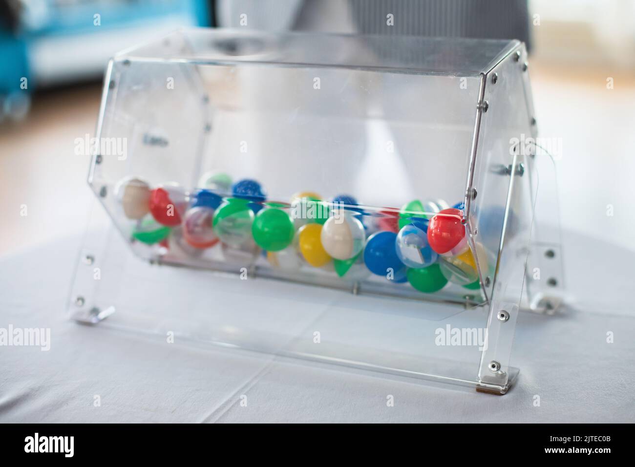 Process of prize drawings, extracting a winning numbers of lottery ...