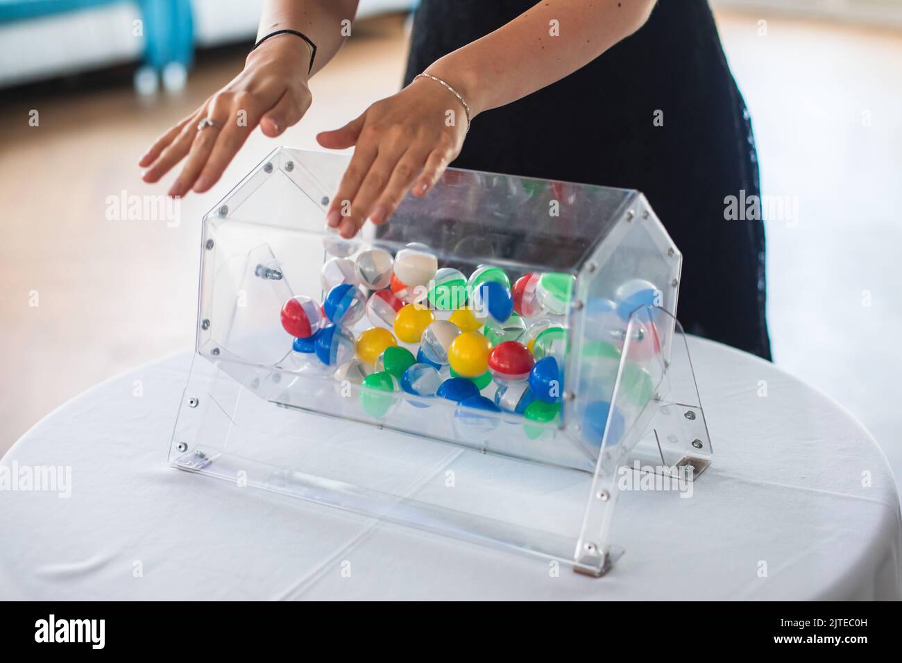 Process of prize drawings, extracting a winning numbers of lottery ...