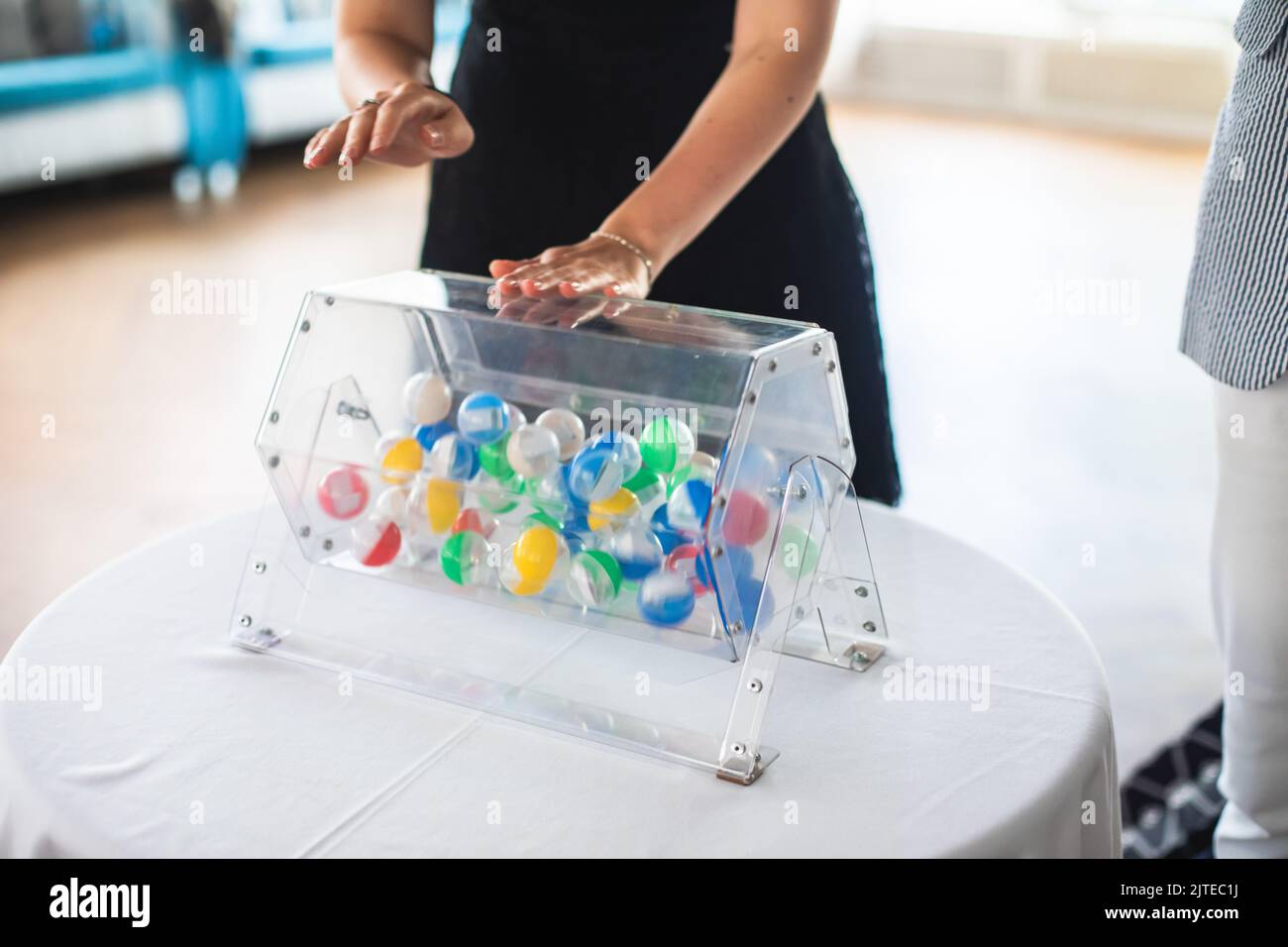 Process of prize drawings, extracting a winning numbers of lottery ...