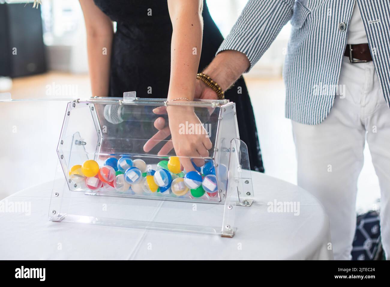 Process of prize drawings, extracting a winning numbers of lottery ...