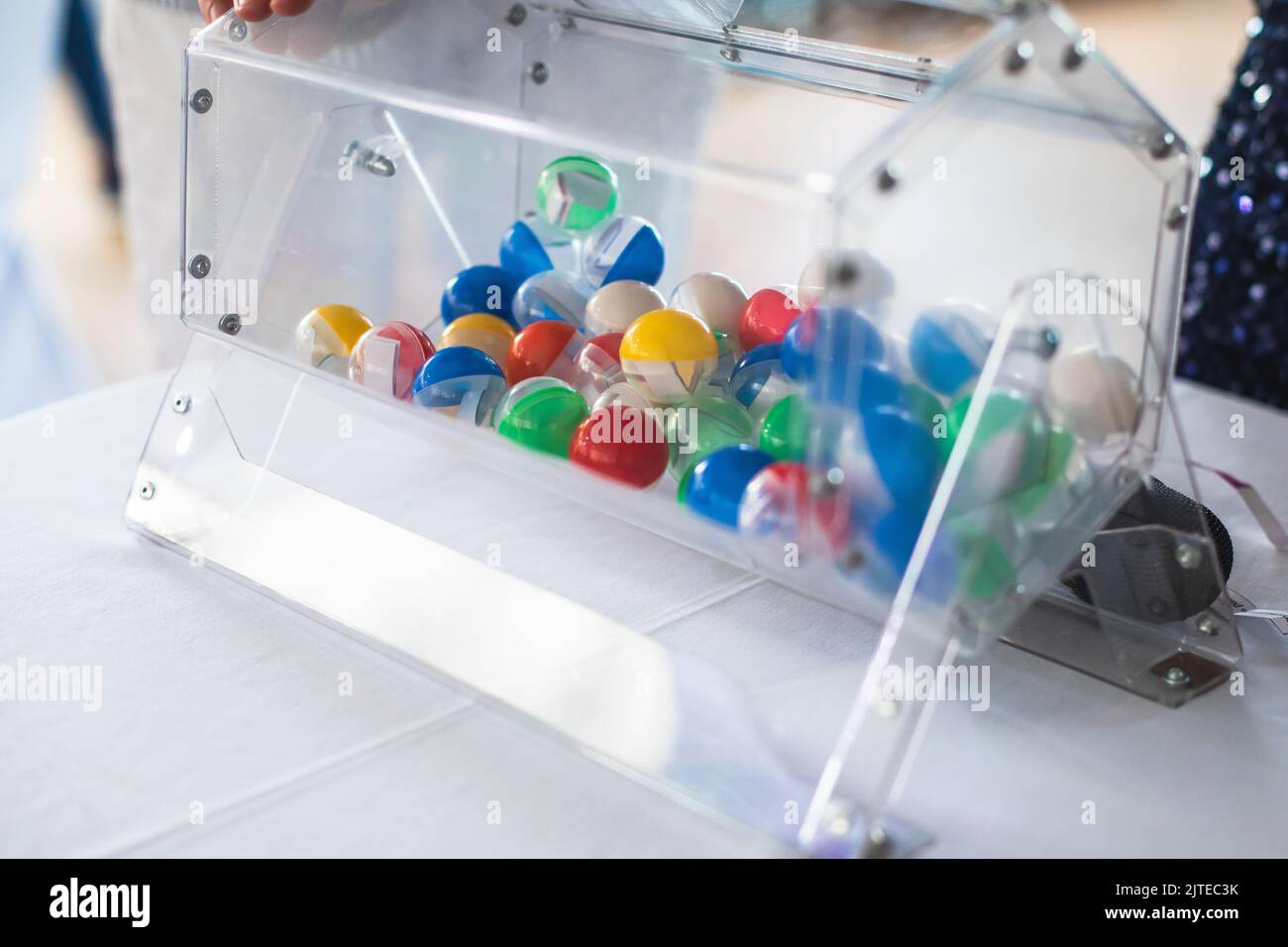 Process of prize drawings, extracting a winning numbers of lottery ...