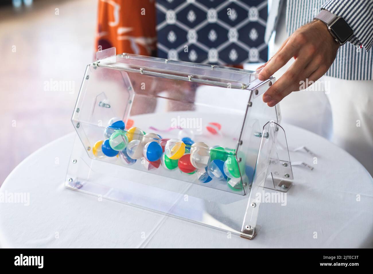 Process of prize drawings, extracting a winning numbers of lottery ...