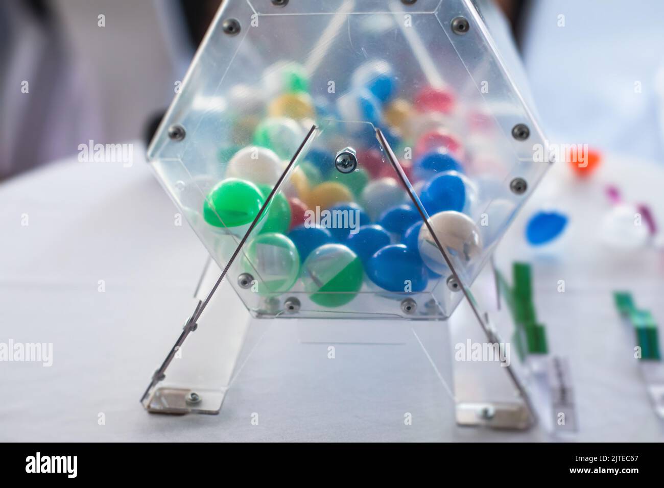 Process of prize drawings, extracting a winning numbers of lottery ...