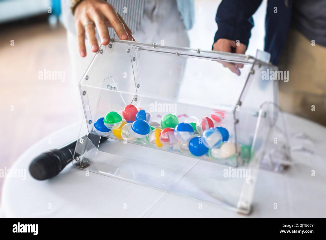 Process of prize drawings, extracting a winning numbers of lottery ...