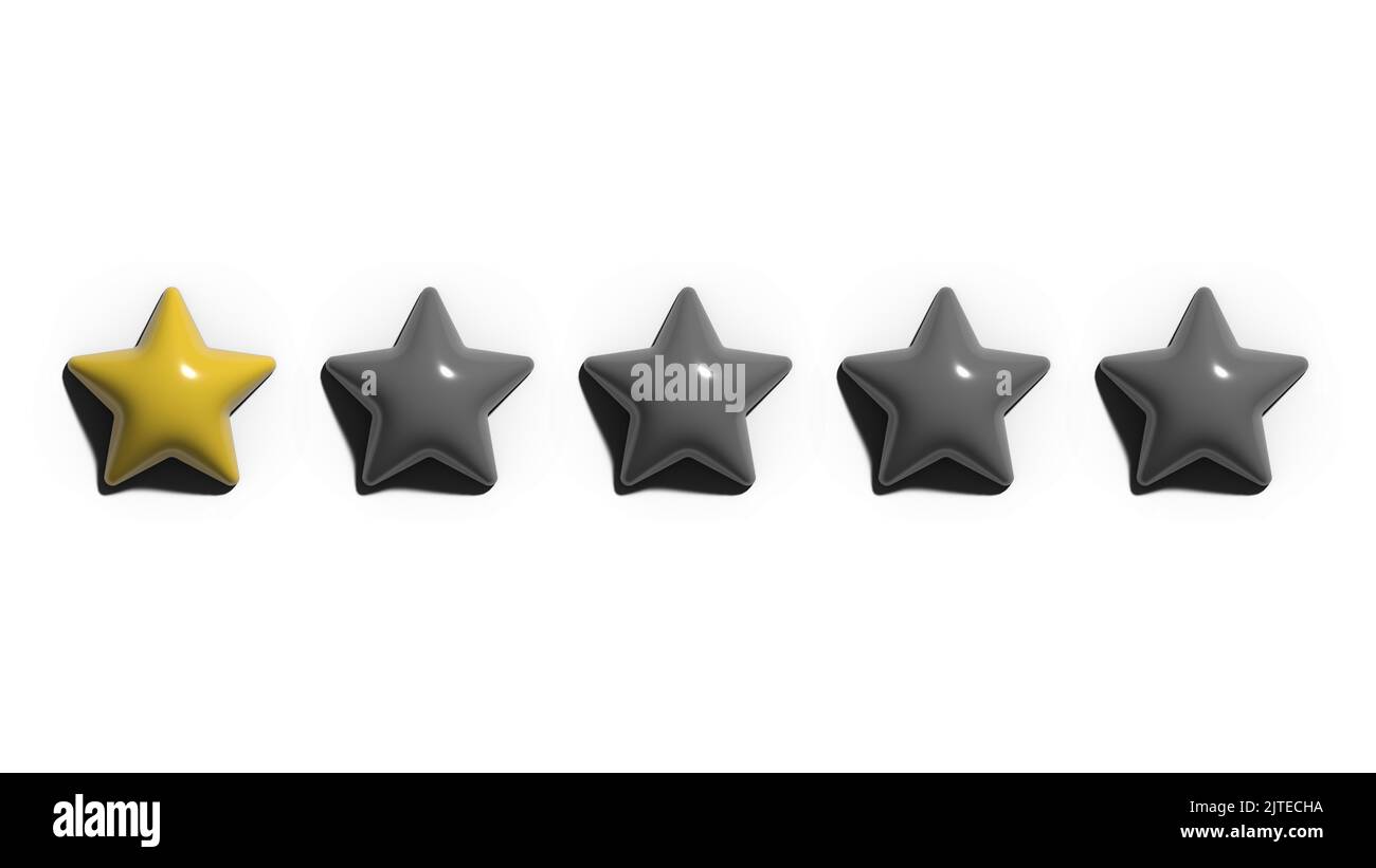One star review 3D rendering Stock Photo - Alamy
