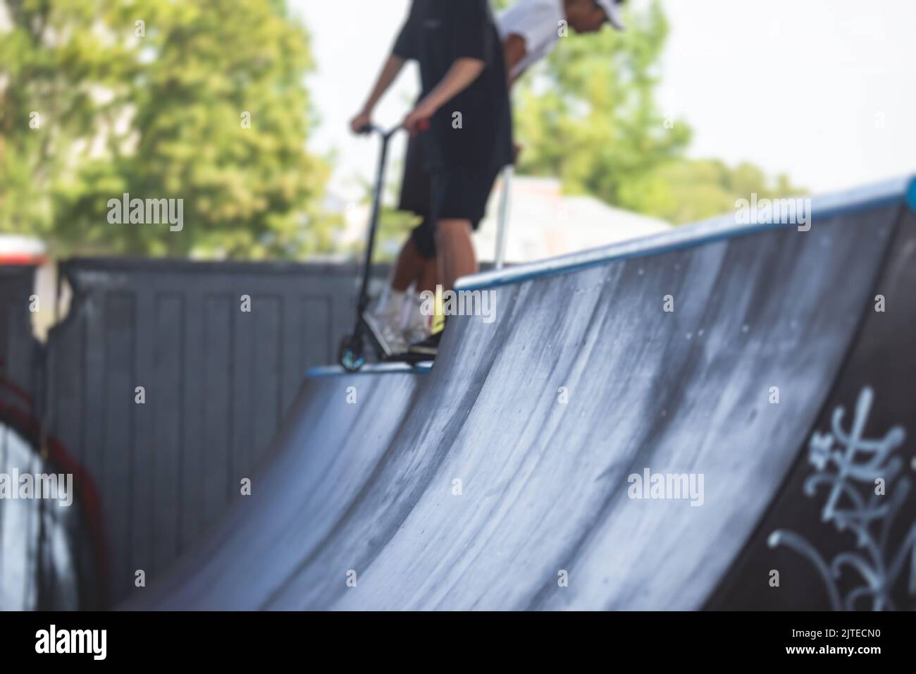 Stunts on a scooter hi-res stock photography and images - Alamy