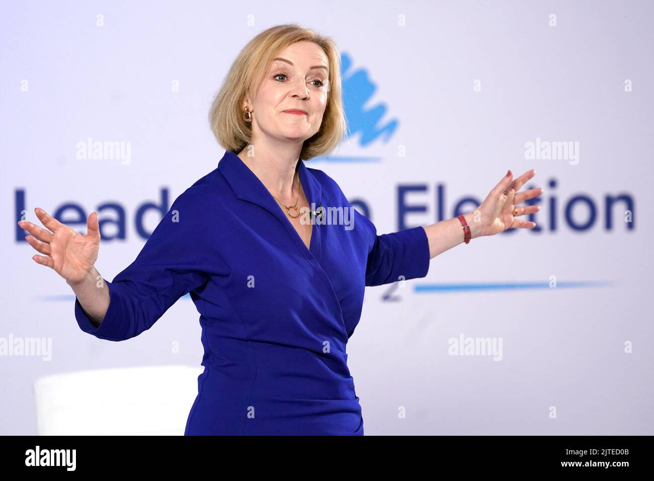 File photo dated 25/08/22 of Liz Truss during a hustings event at the ...