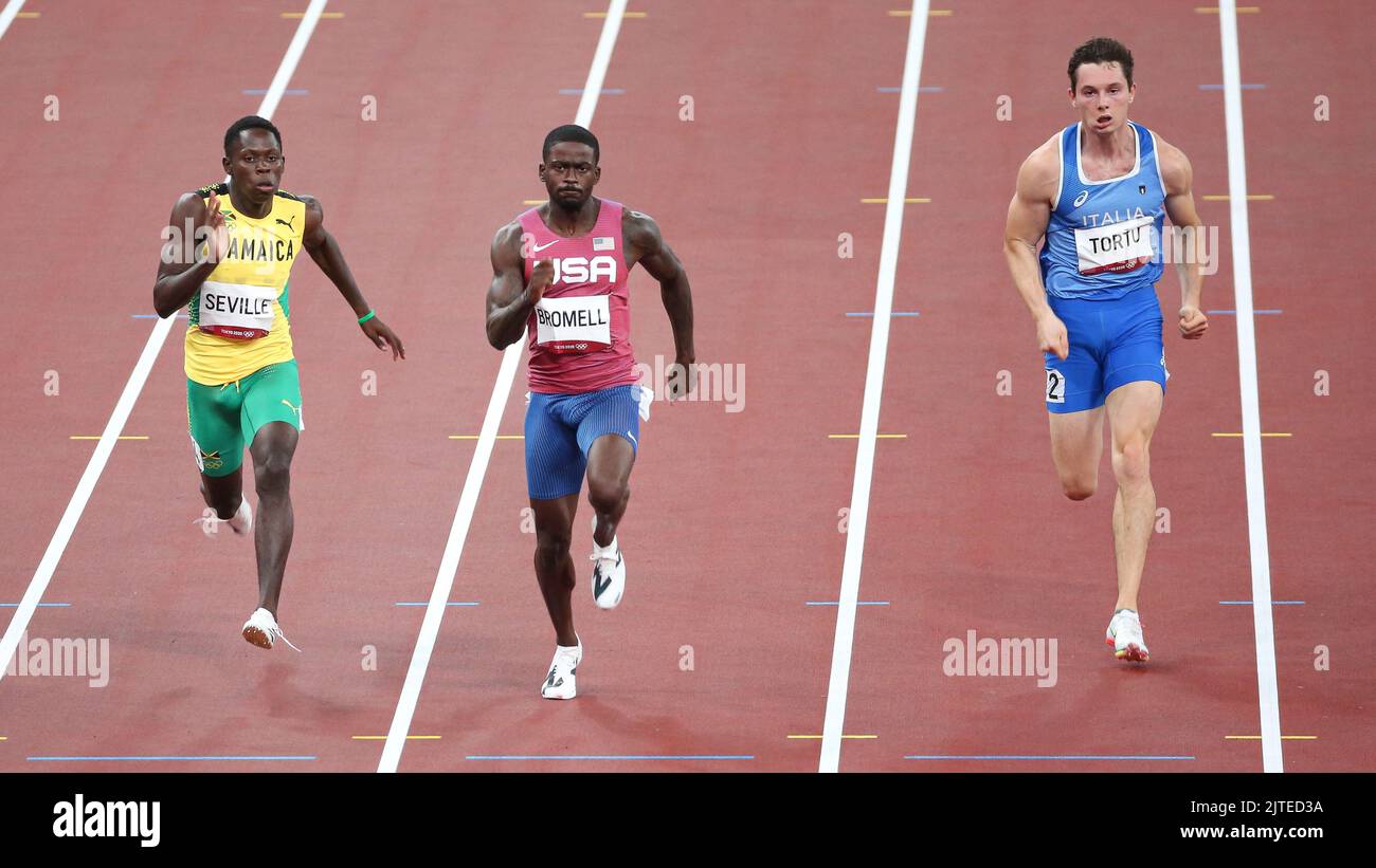 August 01st, 2021 - Tokyo, Japan: Oblique Seville of Jamaica, Trayvon ...
