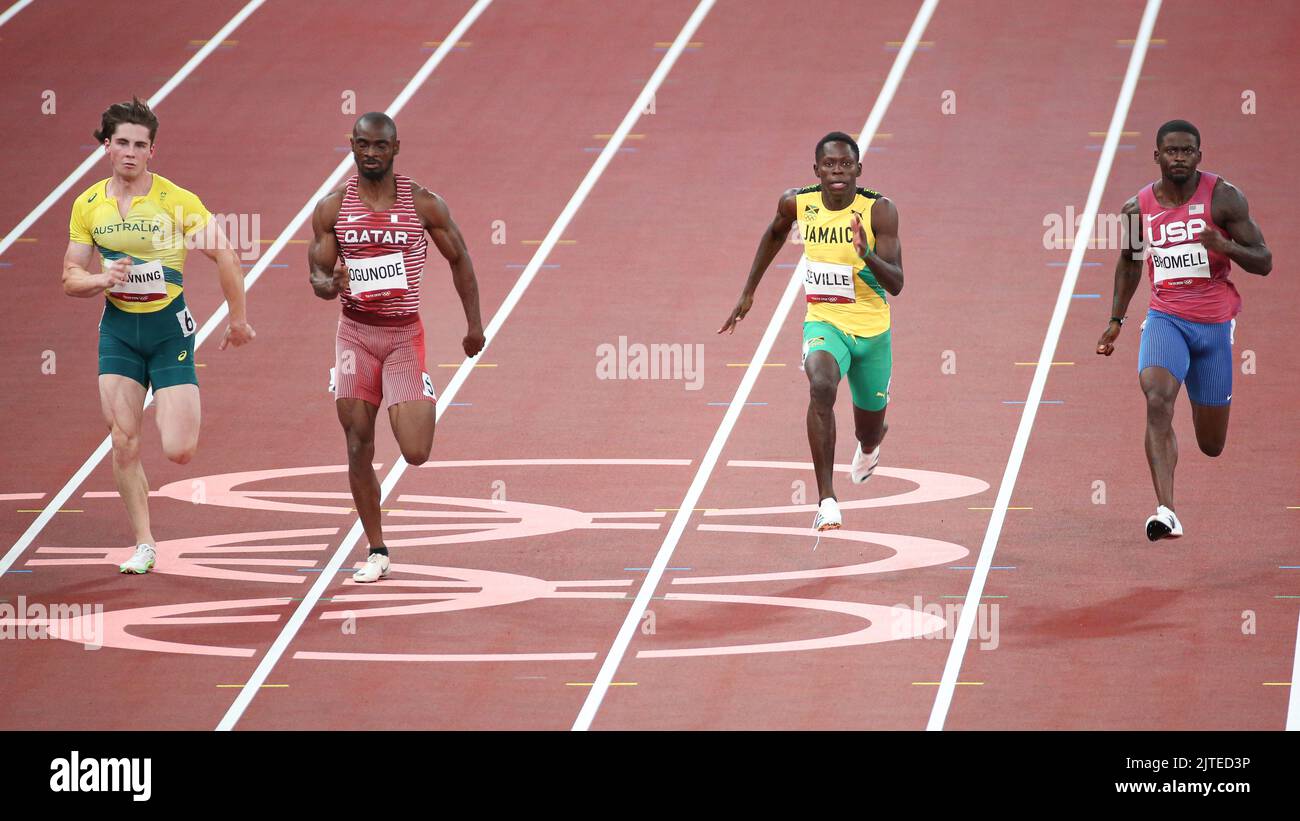 August 01st, 2021 - Tokyo, Japan: Rohan Browning of Australia, Femi ...