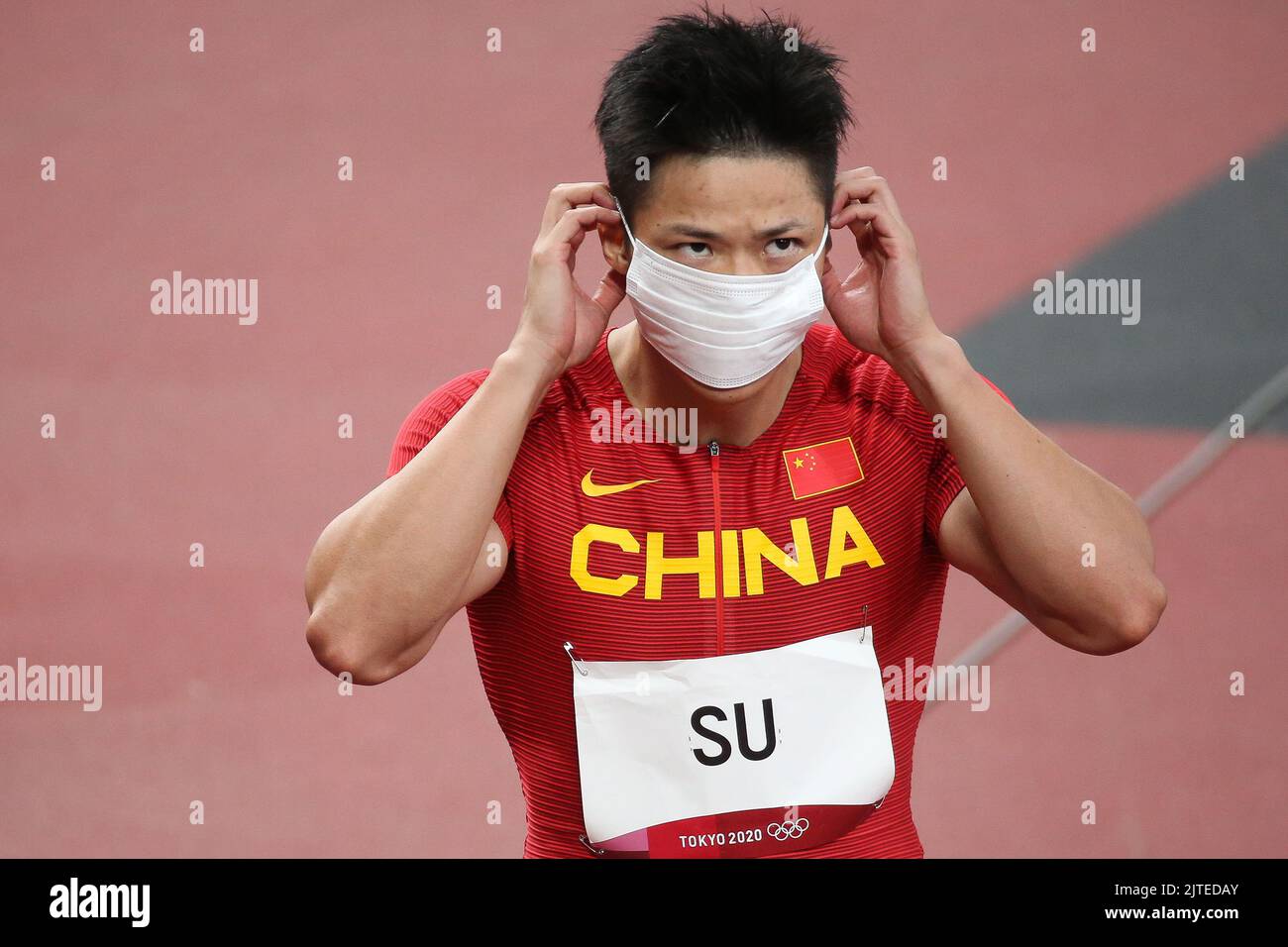 August 01st, 2021 - Tokyo, Japan: SU Bingtian of China wins the Men's 100m Semi-Final 3 and set ...