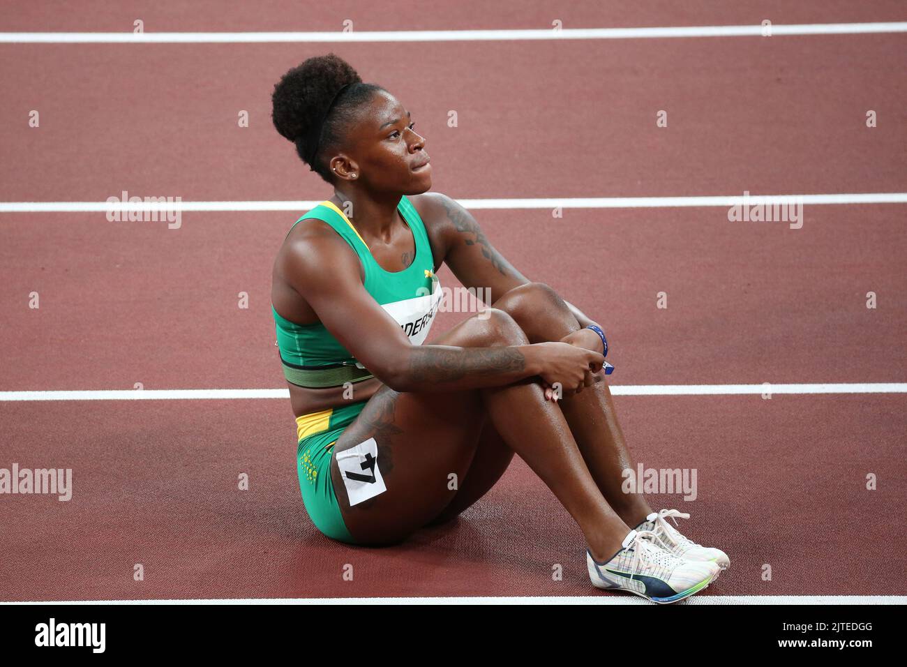 August 01st, 2021 - Tokyo, Japan: Britany Anderson of Jamaica wins the ...