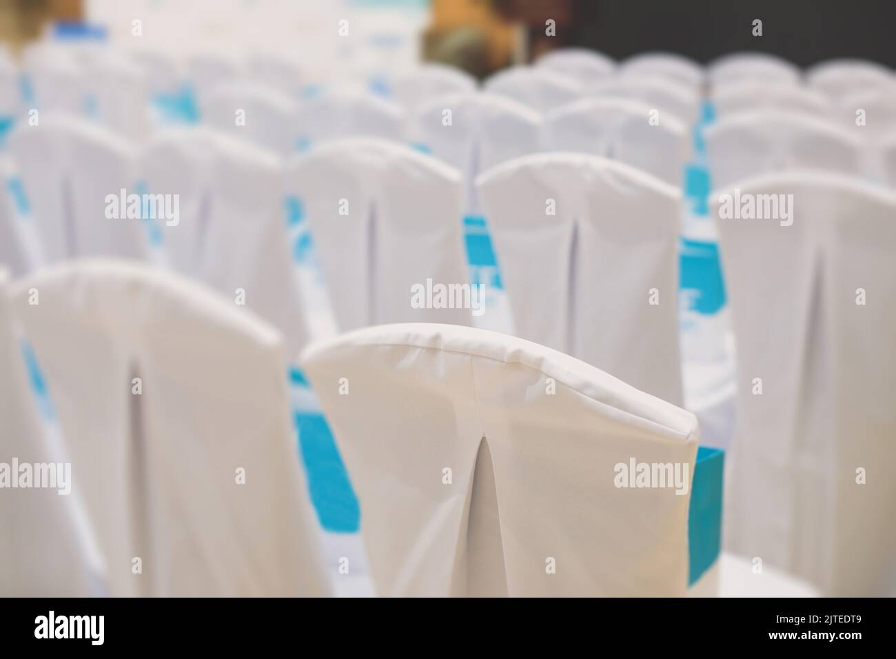 Empty modern conference hall, venue for congress lecture, with a line ...