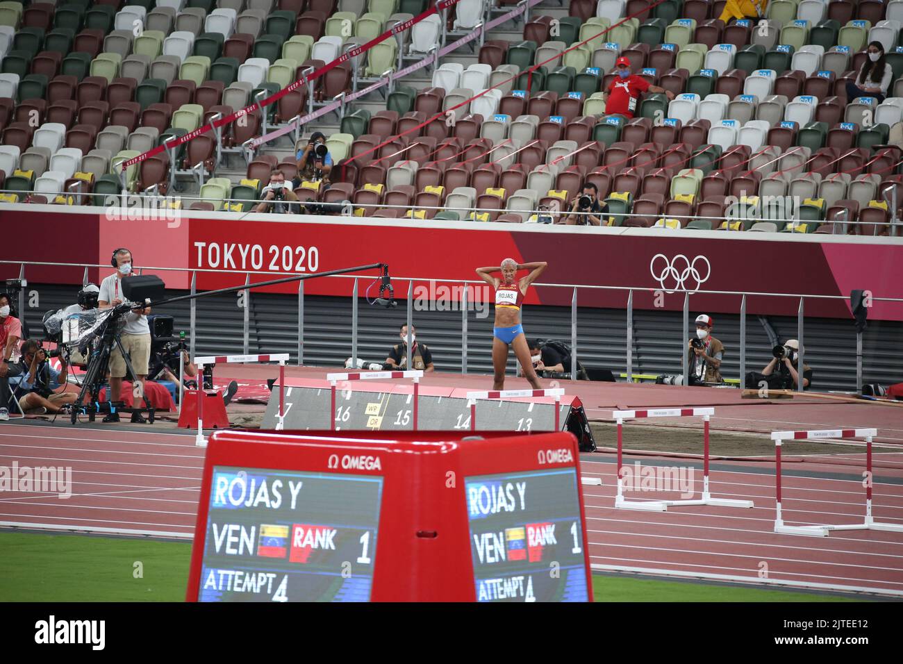 August 01st, 2021 - Tokyo, Japan: Yulimar Rojas of Venezuela jumps 15 ...