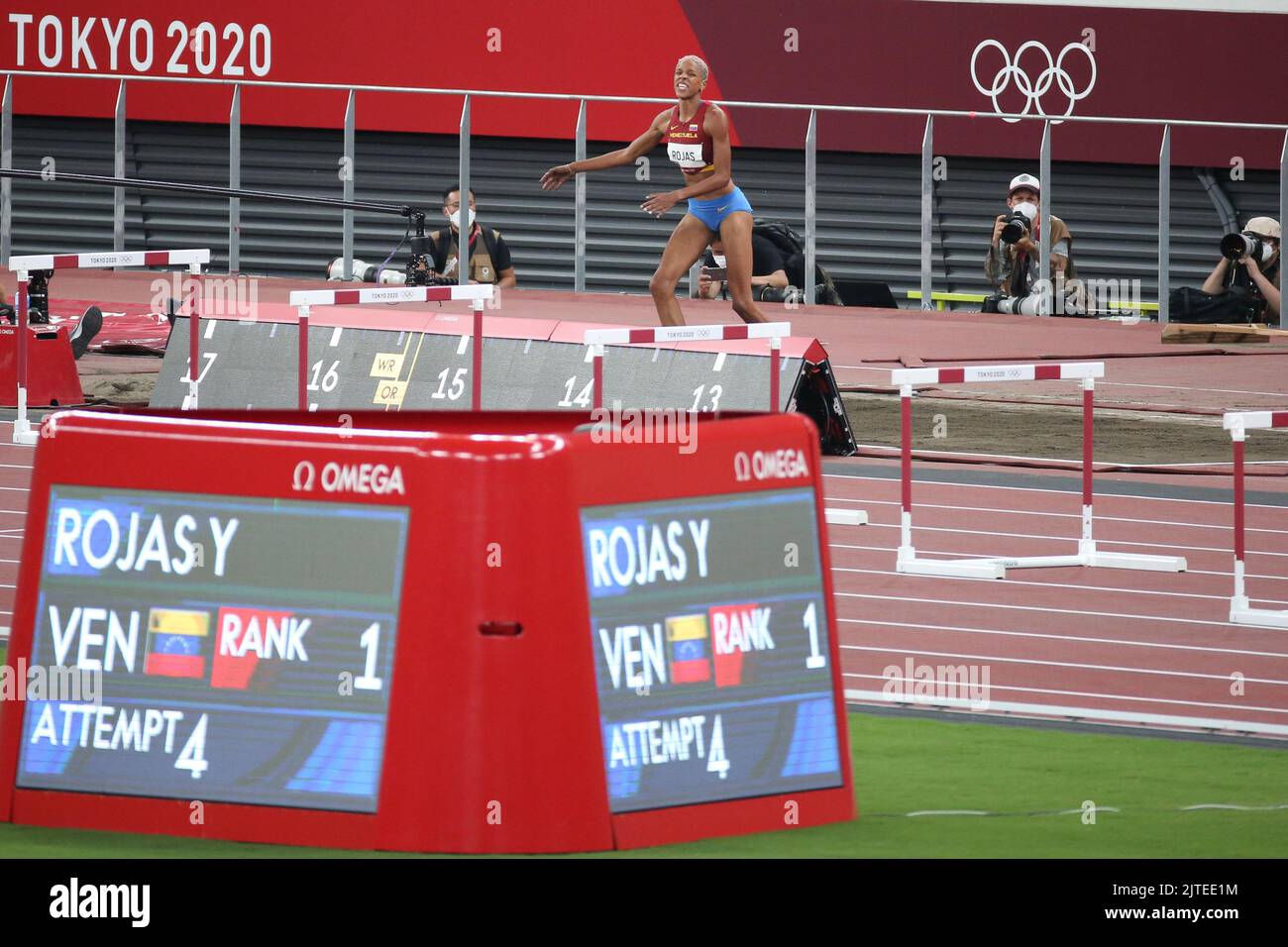 August 01st, 2021 - Tokyo, Japan: Yulimar Rojas of Venezuela jumps 15 ...