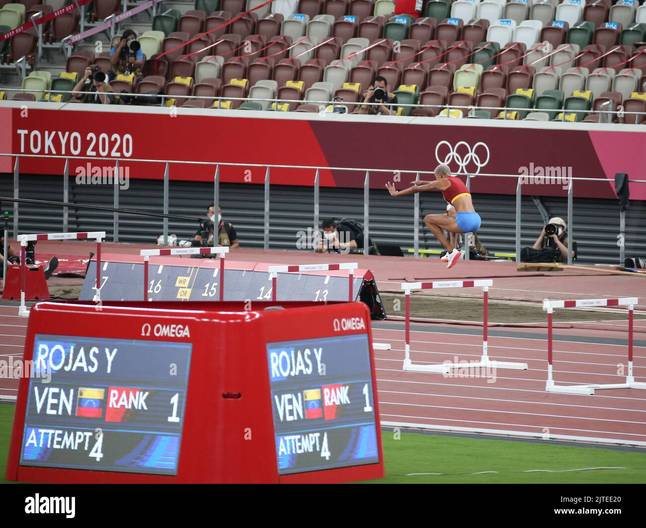 August 01st, 2021 - Tokyo, Japan: Yulimar Rojas of Venezuela jumps 15 ...