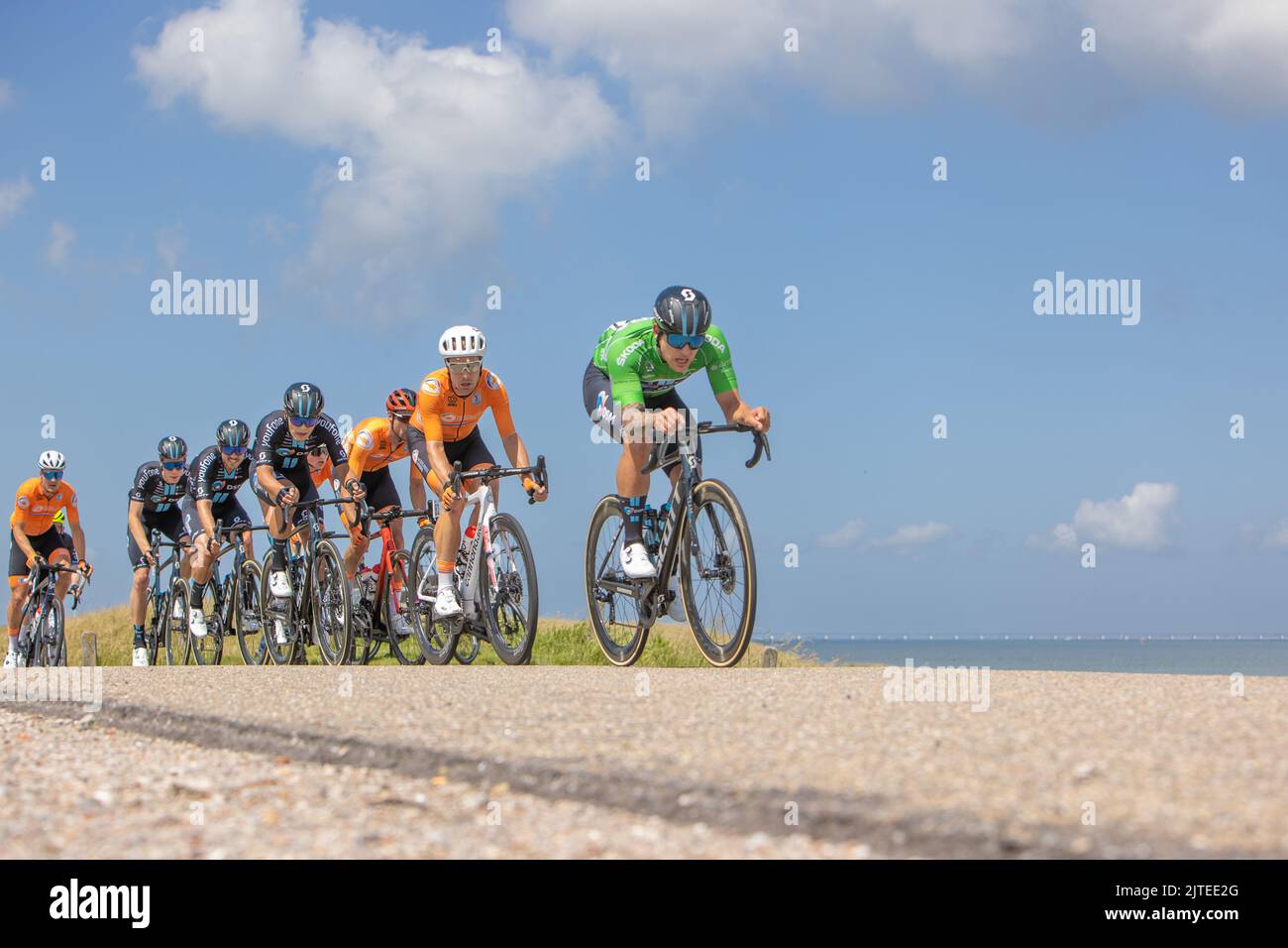 KATS THE NETHERLANDS - June 9: the chasing group lead by Sam Welsford ...