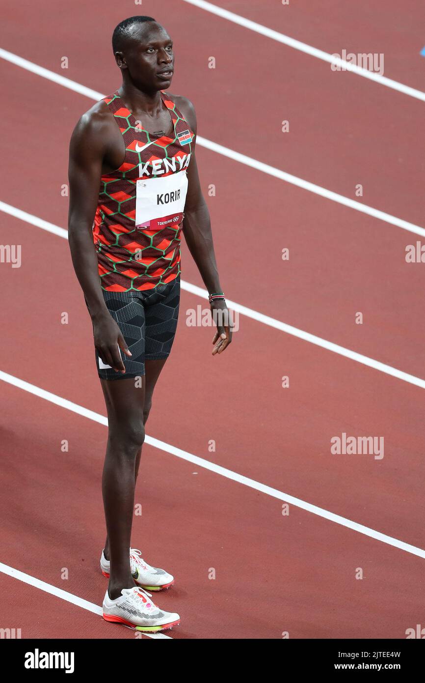 August 01st, 2021 - Tokyo, Japan: Emmanuel Kipkurui Korir of Kenya is ...