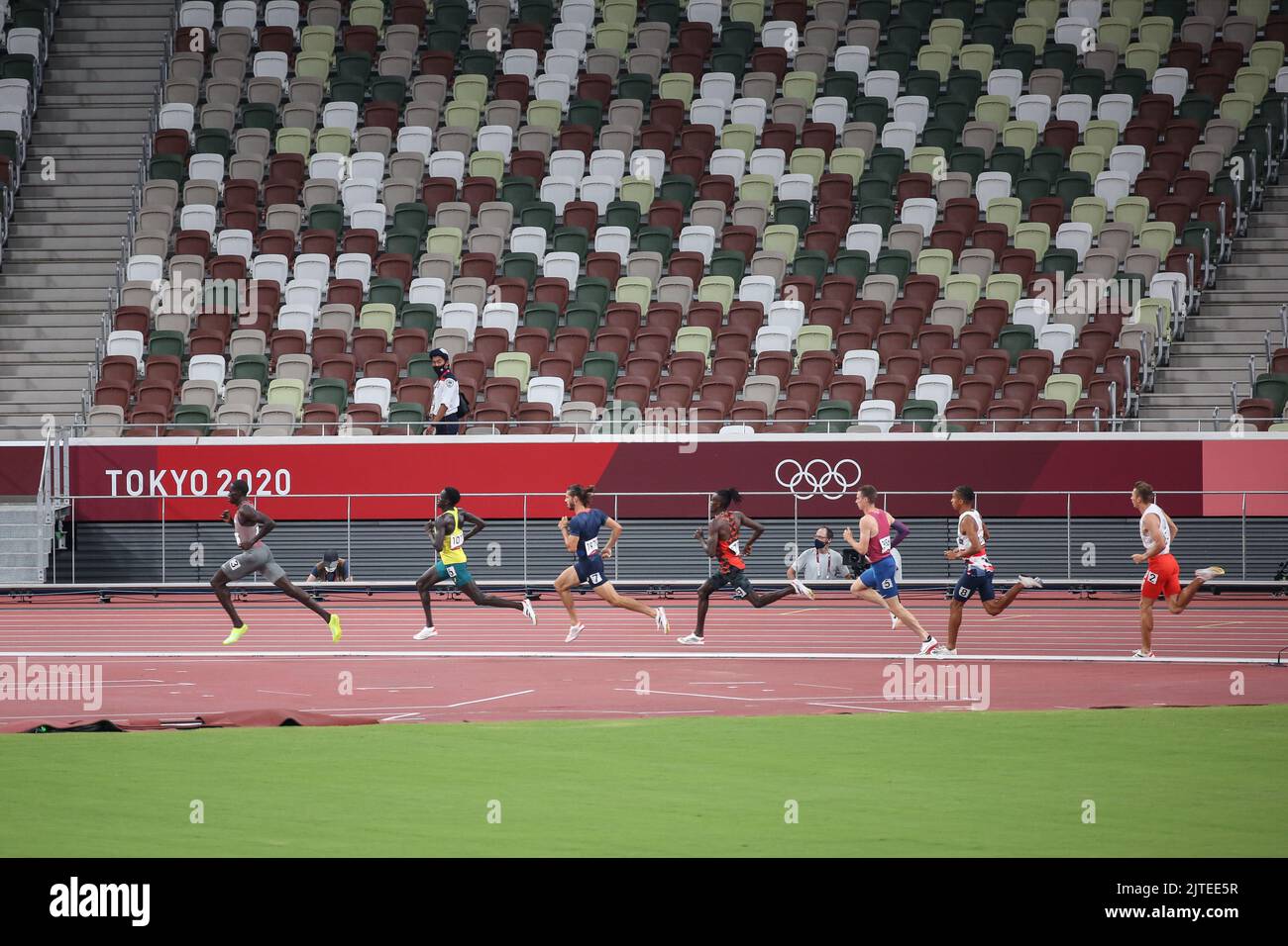 August 01st, 2021 - Tokyo, Japan: Marco Arop of Canada leads the pack ...