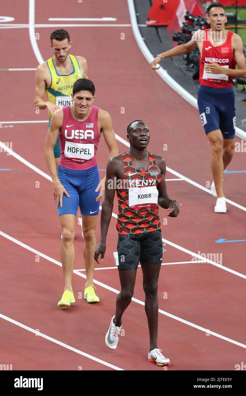 August 01st, 2021 - Tokyo, Japan: Emmanuel Kipkurui Korir of Kenya is ...