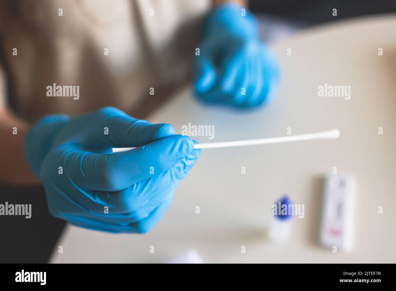 Process of express fast coronavirus covid Antigen AG PCR testing ...