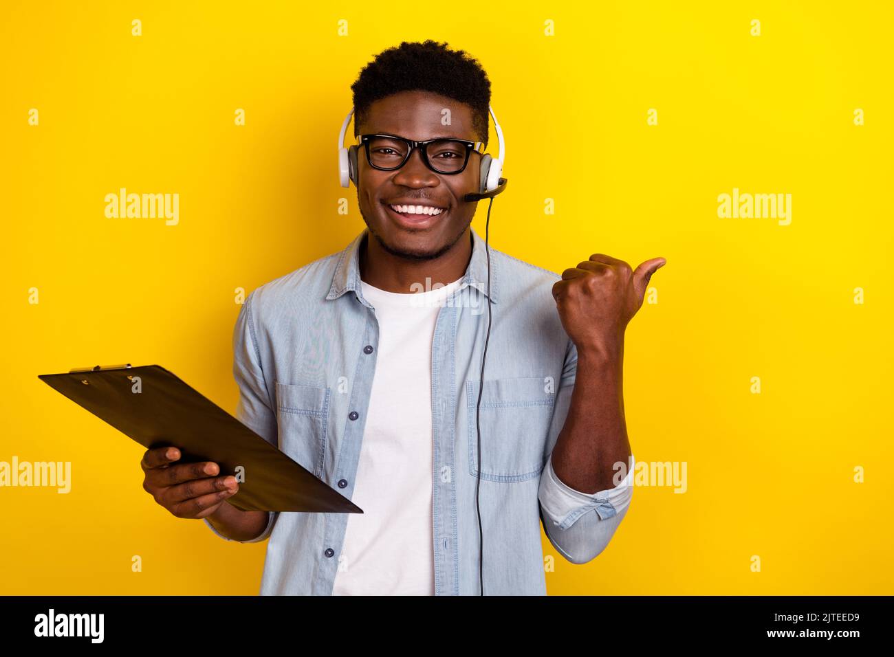 Photo of assistant agent hold checklist wear dispatch point empty space ...