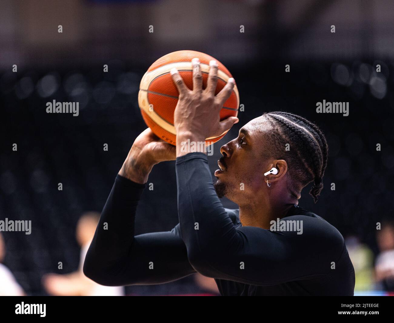 Great Britain nation mens team (team GB)play Latvia in a FIBA World Cup ...