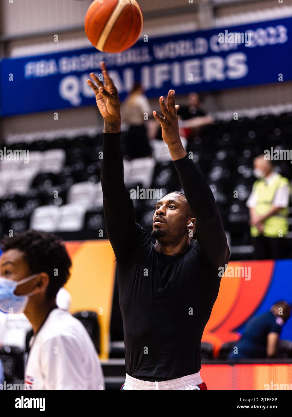 Great Britain nation mens team (team GB)play Latvia in a FIBA World Cup ...