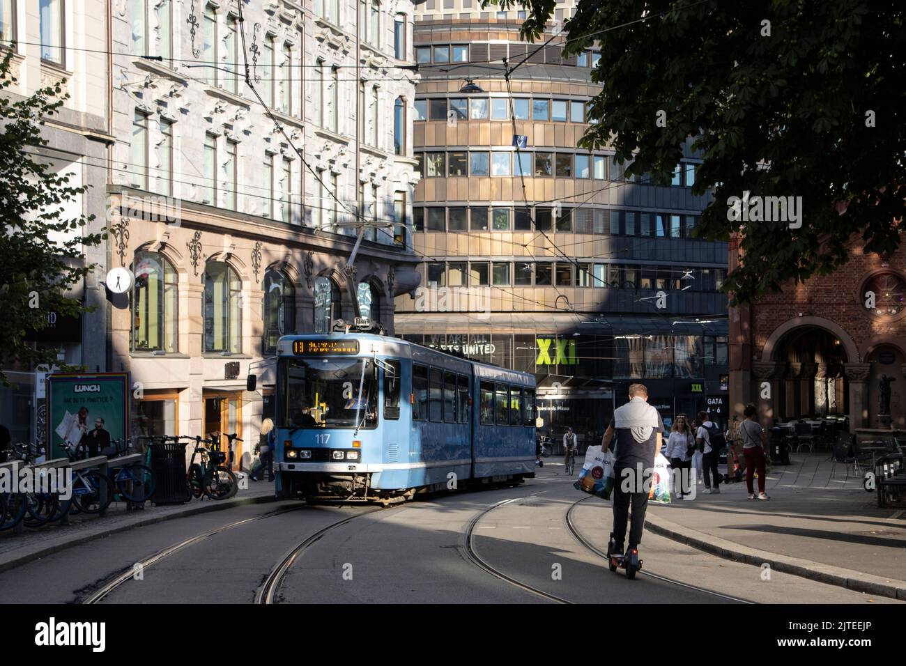 Oslo sentrum, downtown city centre, capital of Norway formerly known as ...