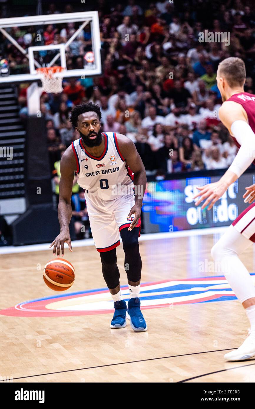 Great Britain nation mens team (team GB)play Latvia in a FIBA World Cup ...