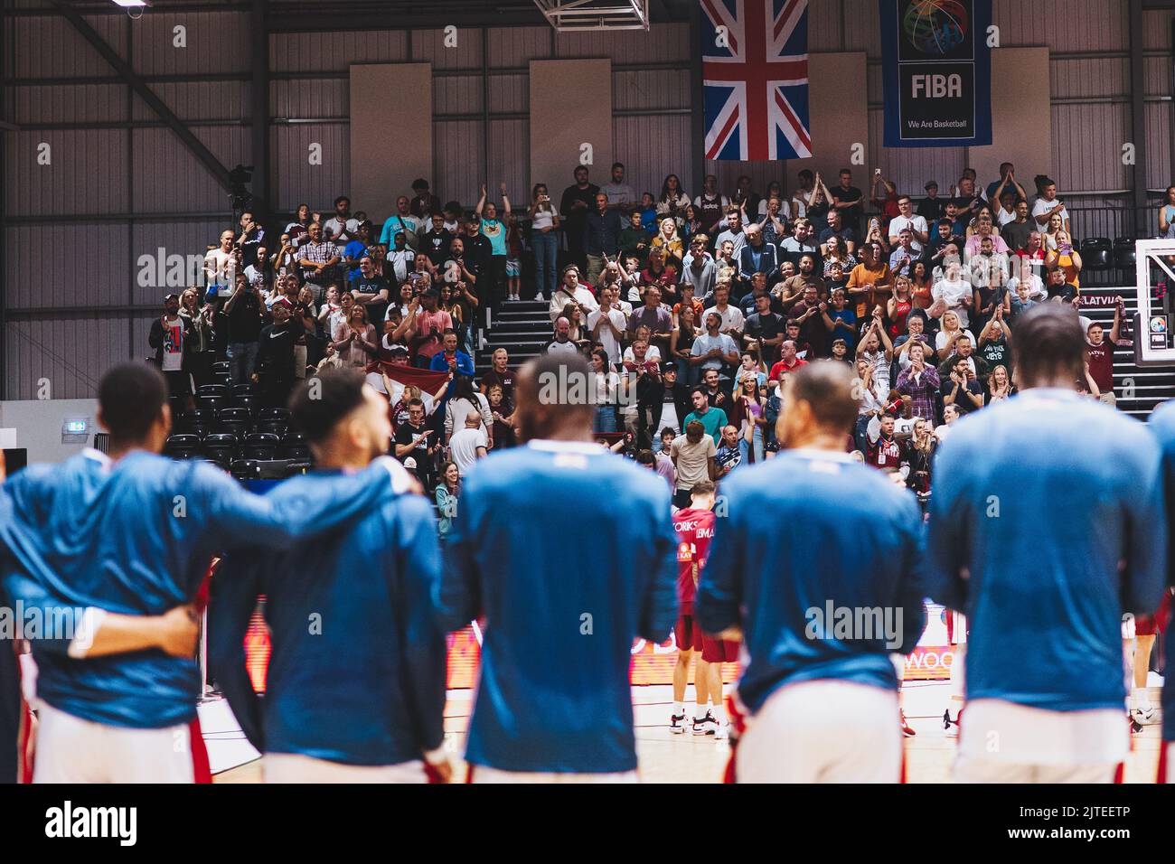 Great Britain nation mens team (team GB)play Latvia in a FIBA World Cup ...