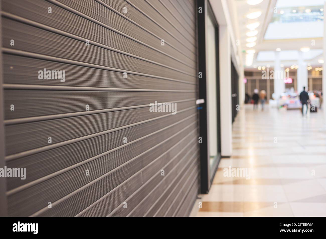 Stores show case in shopping mall closed due to sanctions, boycott and ...