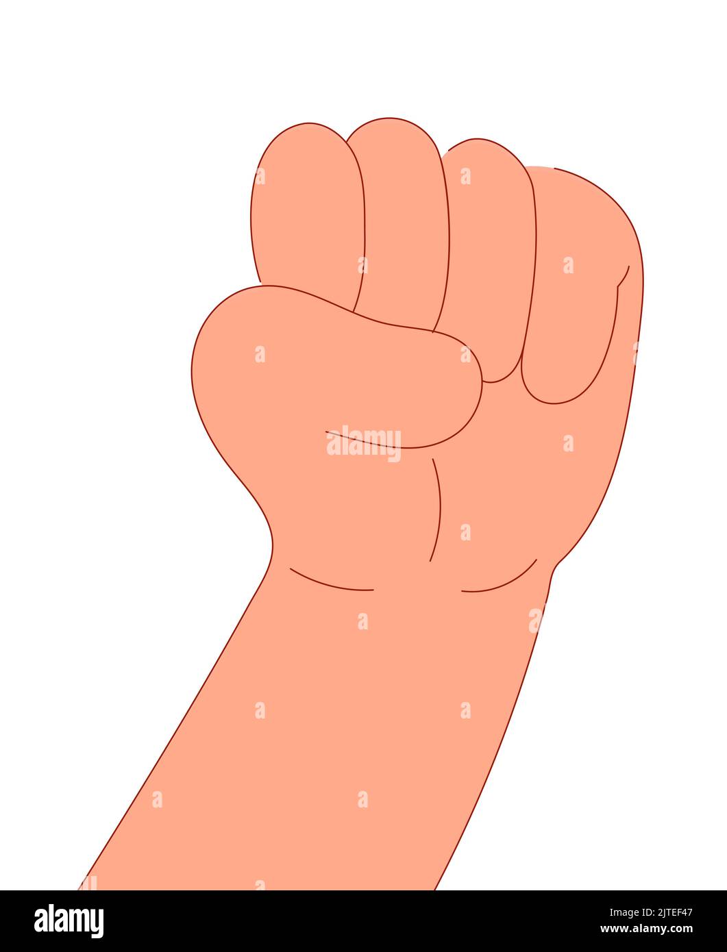 Big wrist fist vector. Human hand with victory knuckle Stock Vector ...