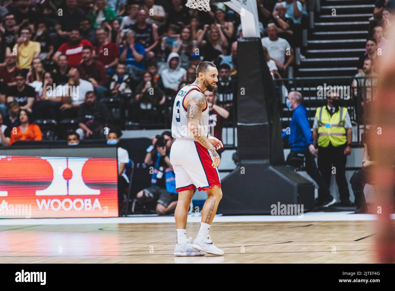 Great Britain nation mens team (team GB)play Latvia in a FIBA World Cup ...