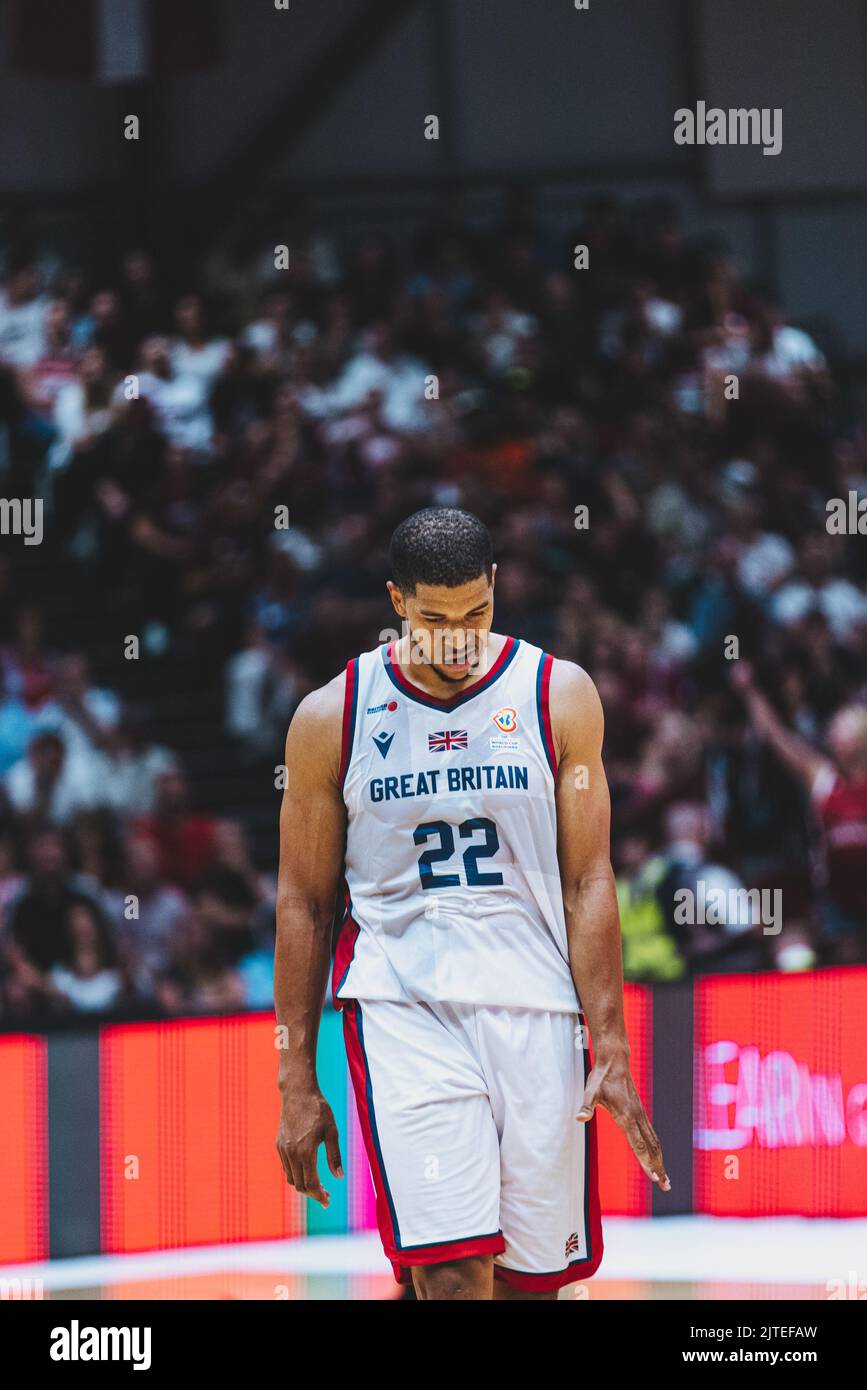 Great Britain nation mens team (team GB)play Latvia in a FIBA World Cup ...